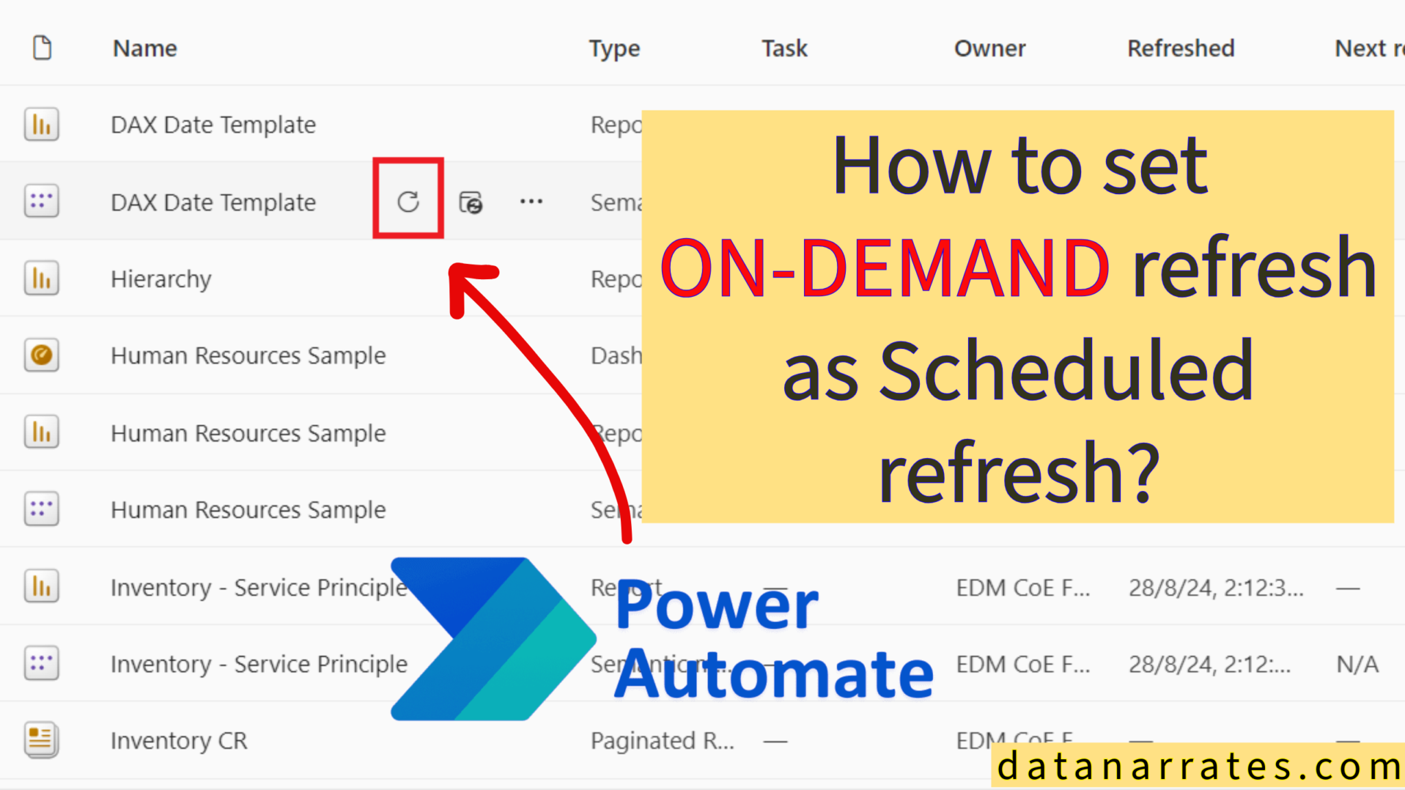Schedule On Demand Refresh For Power Bi Dataset In At Power Automate Data Narrates